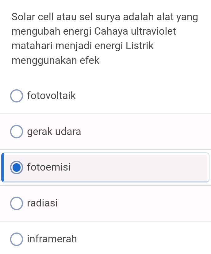 Solar cell atau sel surya adalah alat yang | StudyX