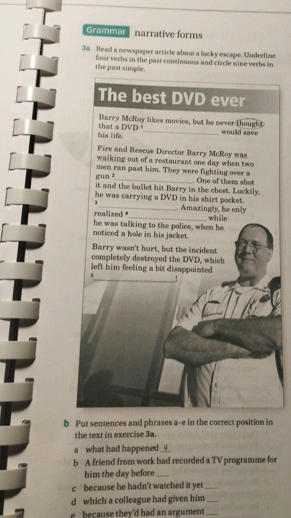 Grammar narrative forms 3a Read a newspaper | StudyX