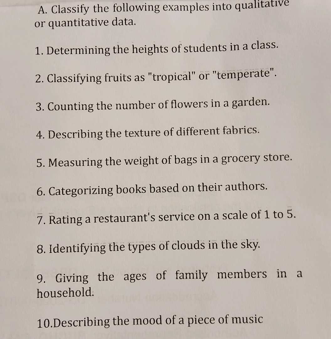 A Classify the following examples into | StudyX