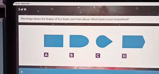 This image shows the shapes of four boats | StudyX