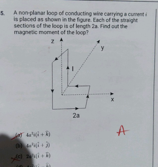 5 A non-planar loop of conducting wire | StudyX