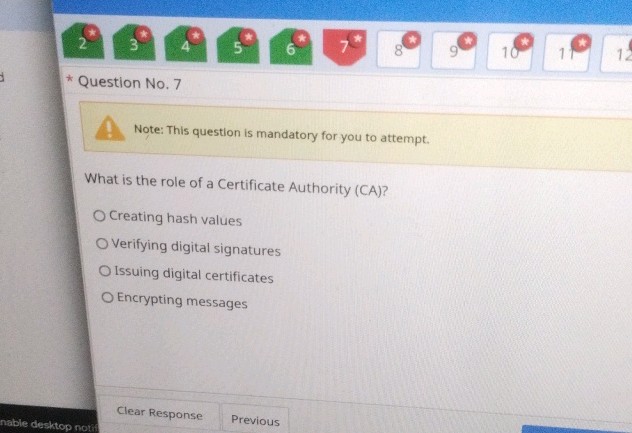 What is the role of a Certificate Authority | StudyX