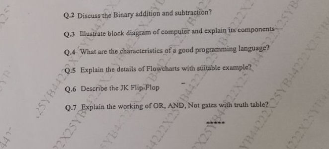 Q2 Discuss the Binary addition and | StudyX