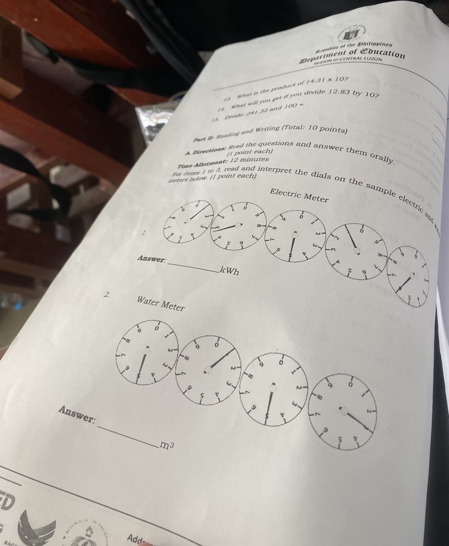 Part II- Reading and Writing (Total 10 | StudyX