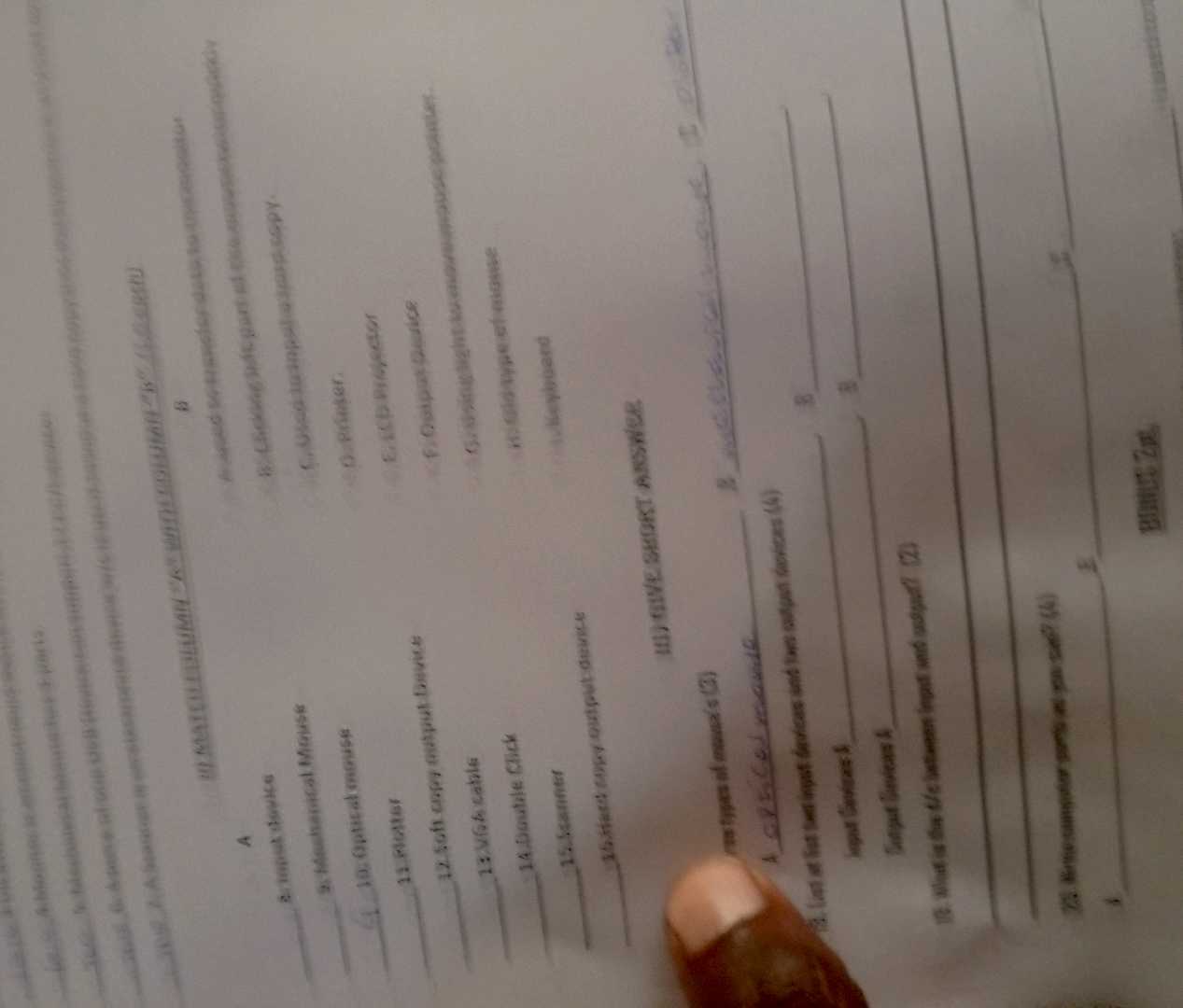 A 8 Input device 9 Mechanical Mouse 10 | StudyX