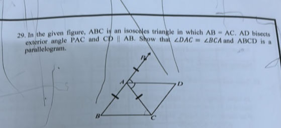 29 In the given figure ABC is an isosceles | StudyX