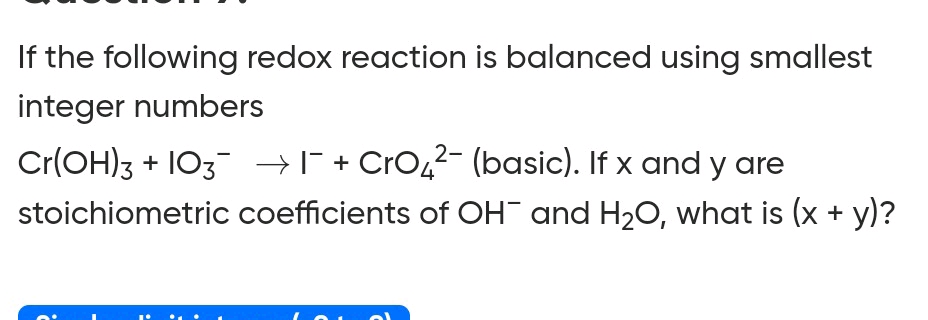 If the following redox reaction is balanced | StudyX