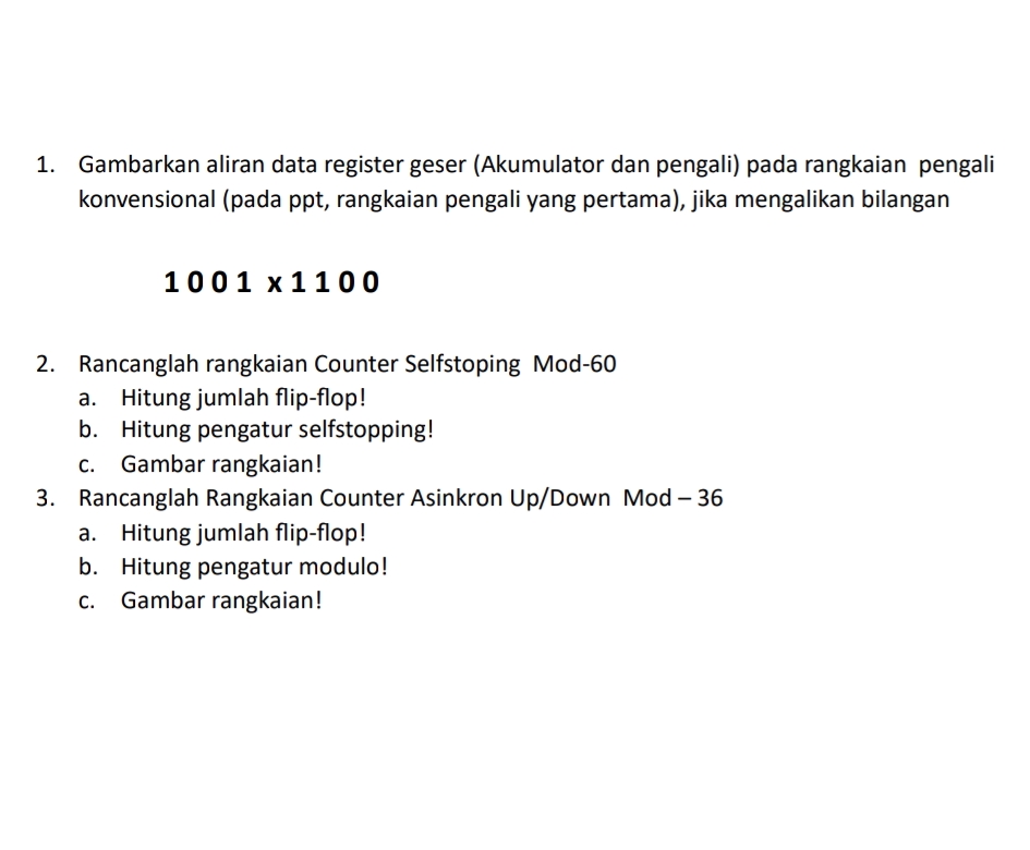 1 Gambarkan aliran data register geser | StudyX