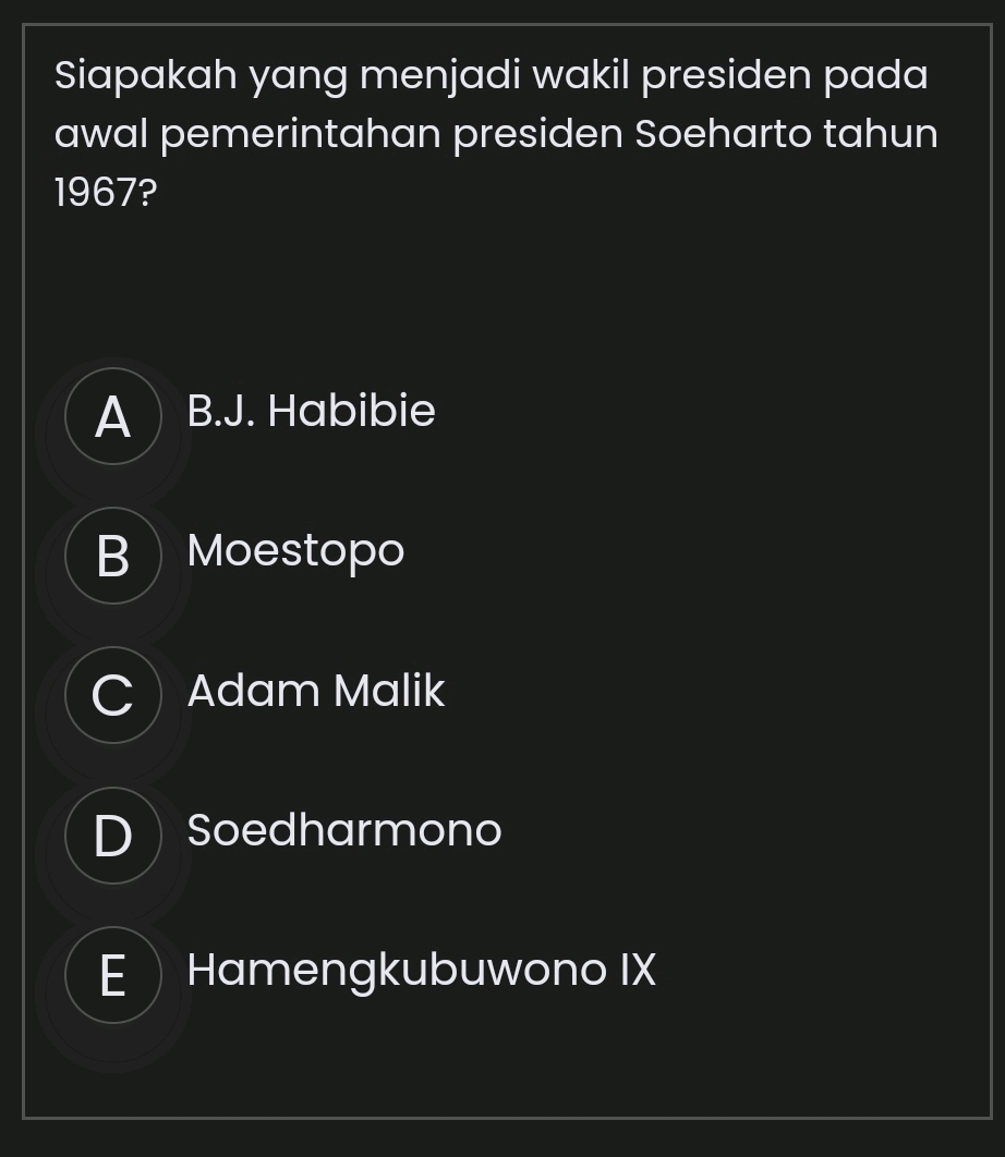 Siapakah yang menjadi wakil presiden pada | StudyX