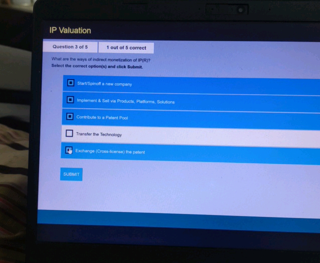 IP ValuationQuestion 3 of 51 out of 5 | StudyX