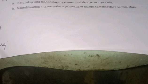a Natutukoy ang mahahalagang elemento at | StudyX