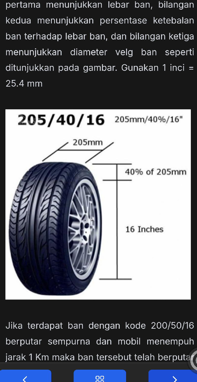 pertama menunjukkan lebar ban bilangan kedua | StudyX