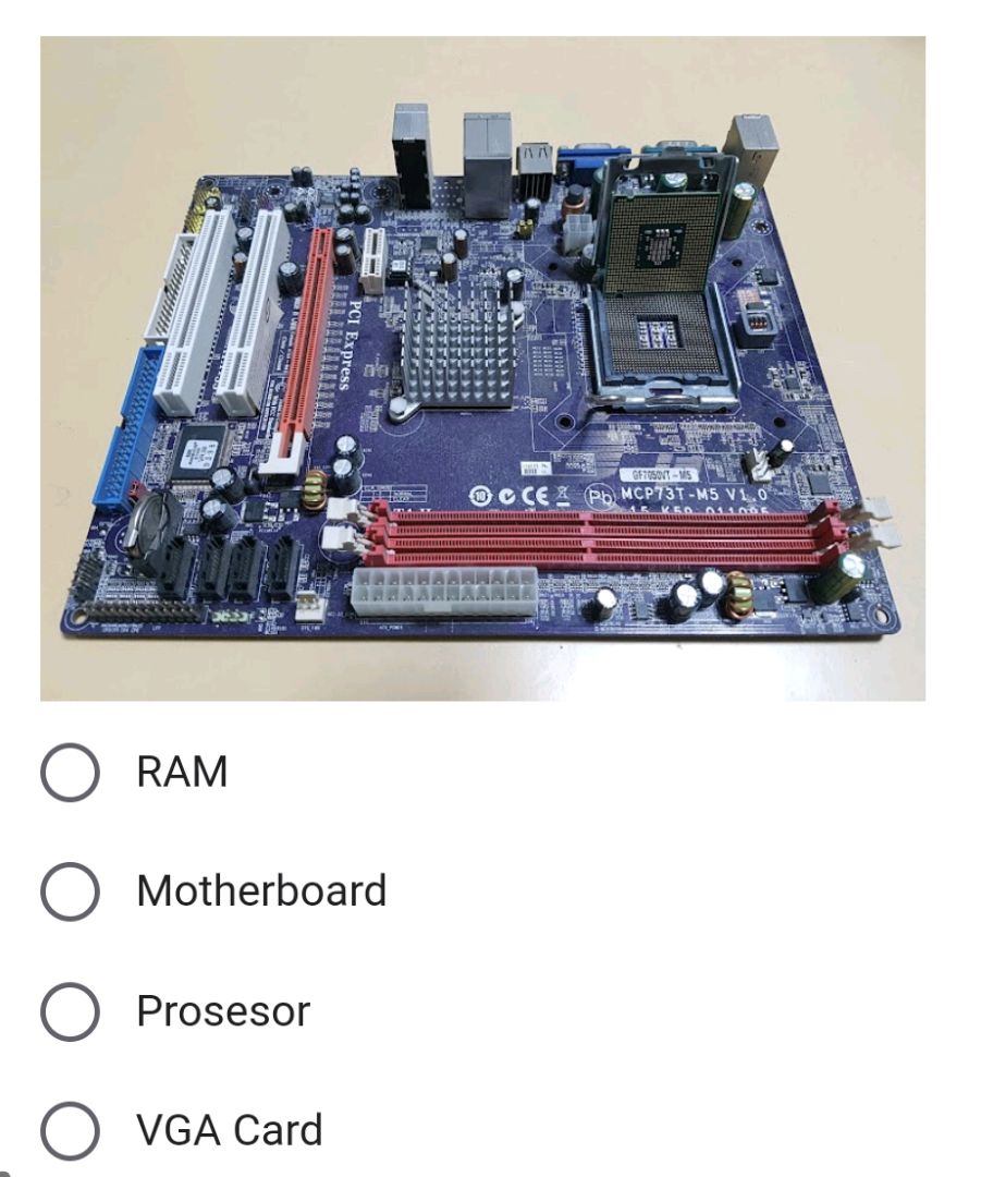 See image for details RAM Motherboard | StudyX