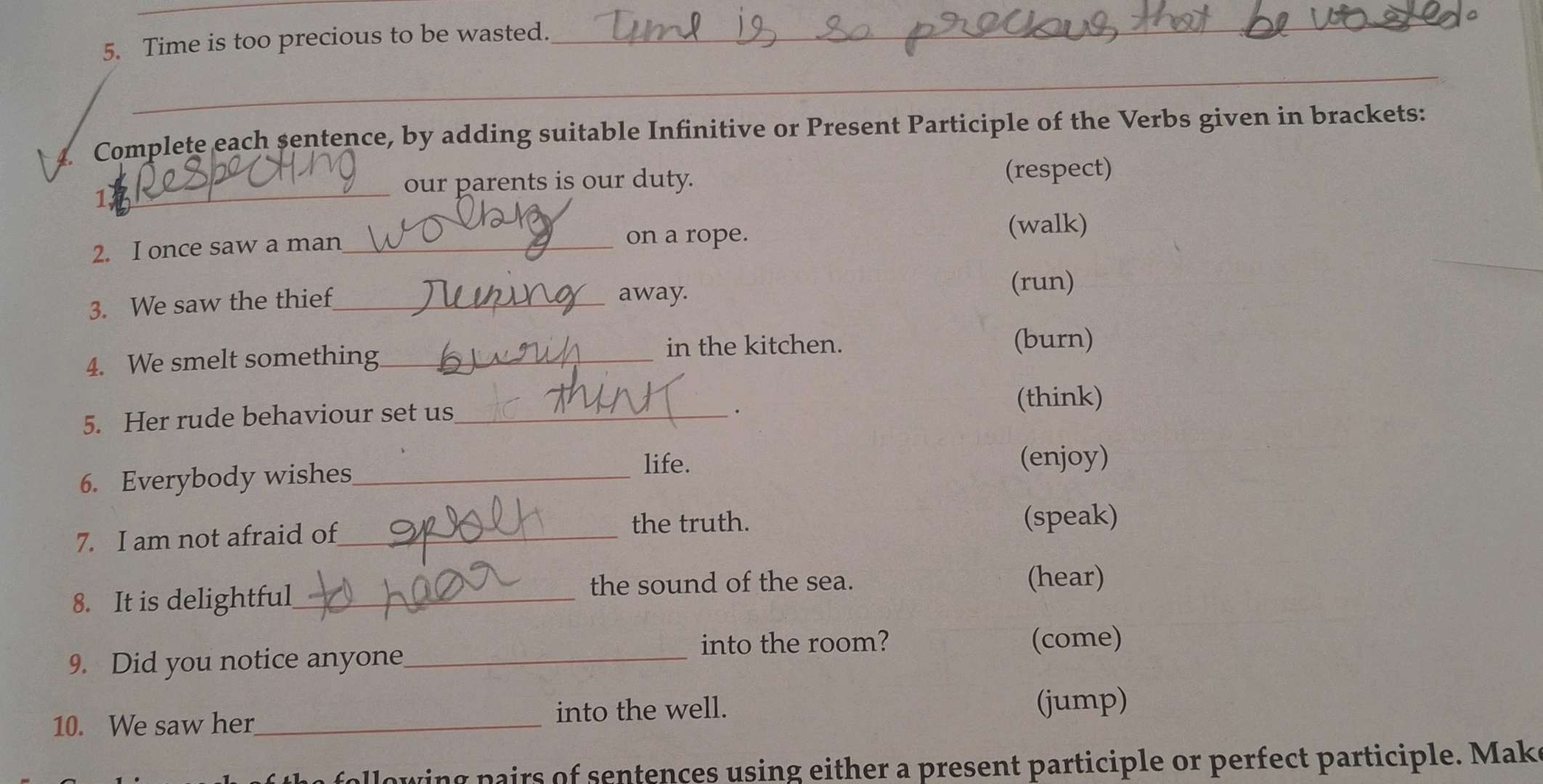 Complete each sentence by adding suitable | StudyX