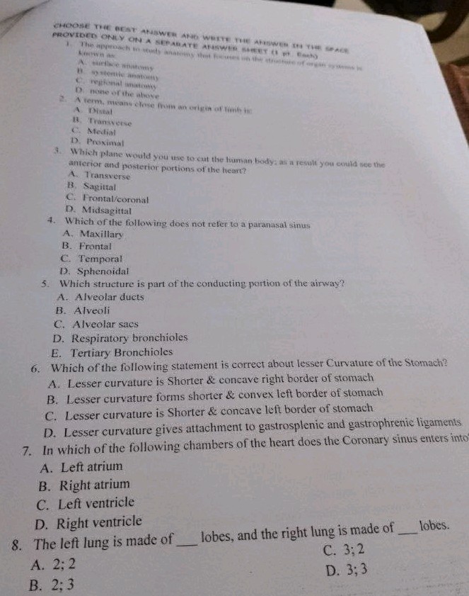 CHOOSE THE BEST ANSWER AND WRITE THE ANSWER | StudyX