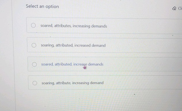 Select an option soared attributes | StudyX