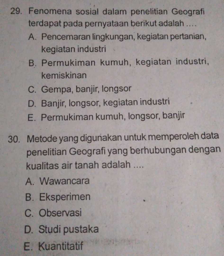 29 Fenomena sosial dalam penelitian Geografi | StudyX