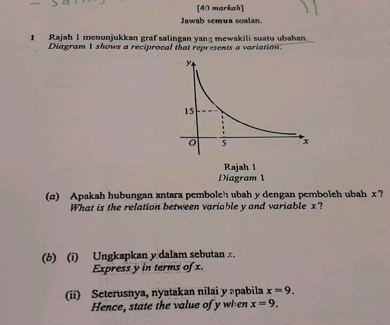 1 Rajah 1 menunjukkan graf salingan yang | StudyX
