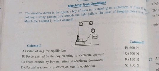 Matching Type Questions 17 The situation | StudyX