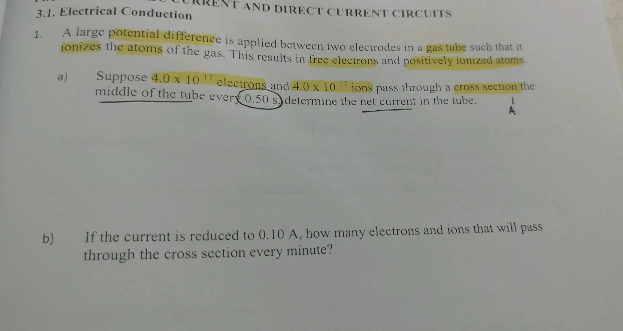 31 Electrical Conduction 1 A large potential | StudyX