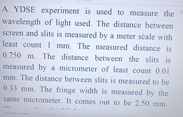 A YDSE experiment is used to measure the | StudyX
