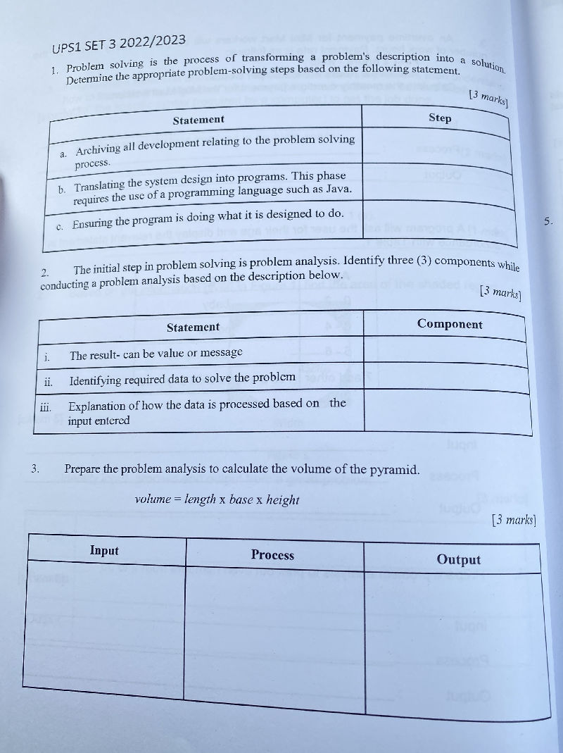 1 Problem solving is the process of | StudyX