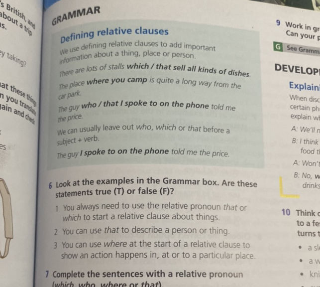 6 Look at the examples in the Grammar box | StudyX