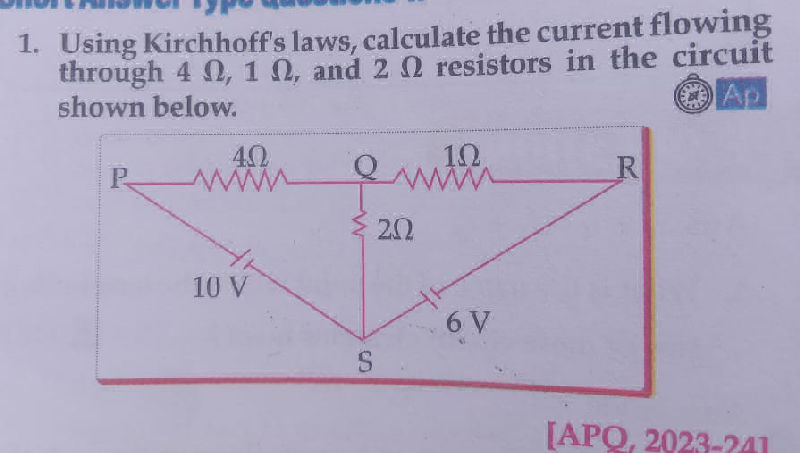 1 Using Kirchhoffs laws calculate the | StudyX