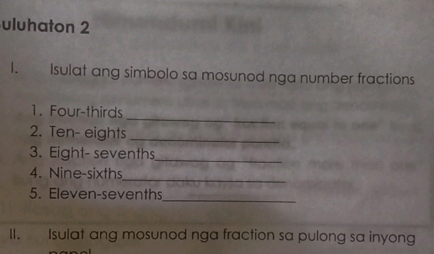1 Isulat ang simbolo sa mosunod nga number | StudyX