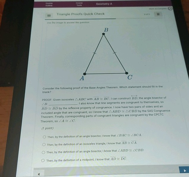 Consider the following proof of the Base | StudyX