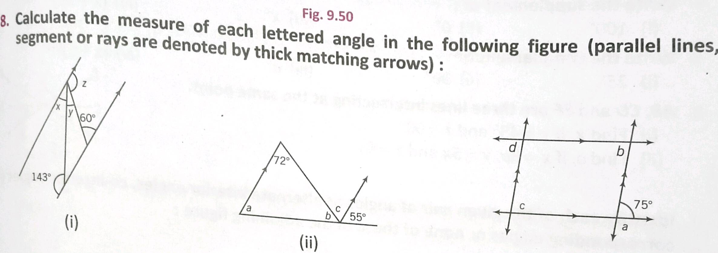 Fig 950 8 Calculate the measure of each | StudyX