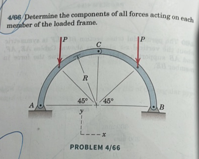 Determine the components of all forces | StudyX