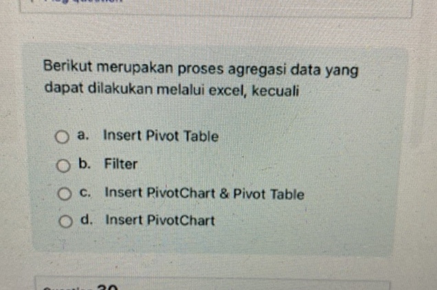 Berikut merupakan proses agregasi data yang | StudyX