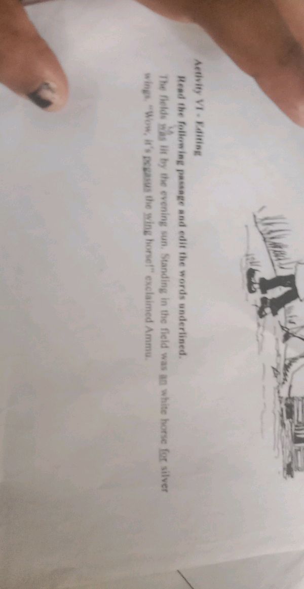 Activity VI - Editing Read the following | StudyX