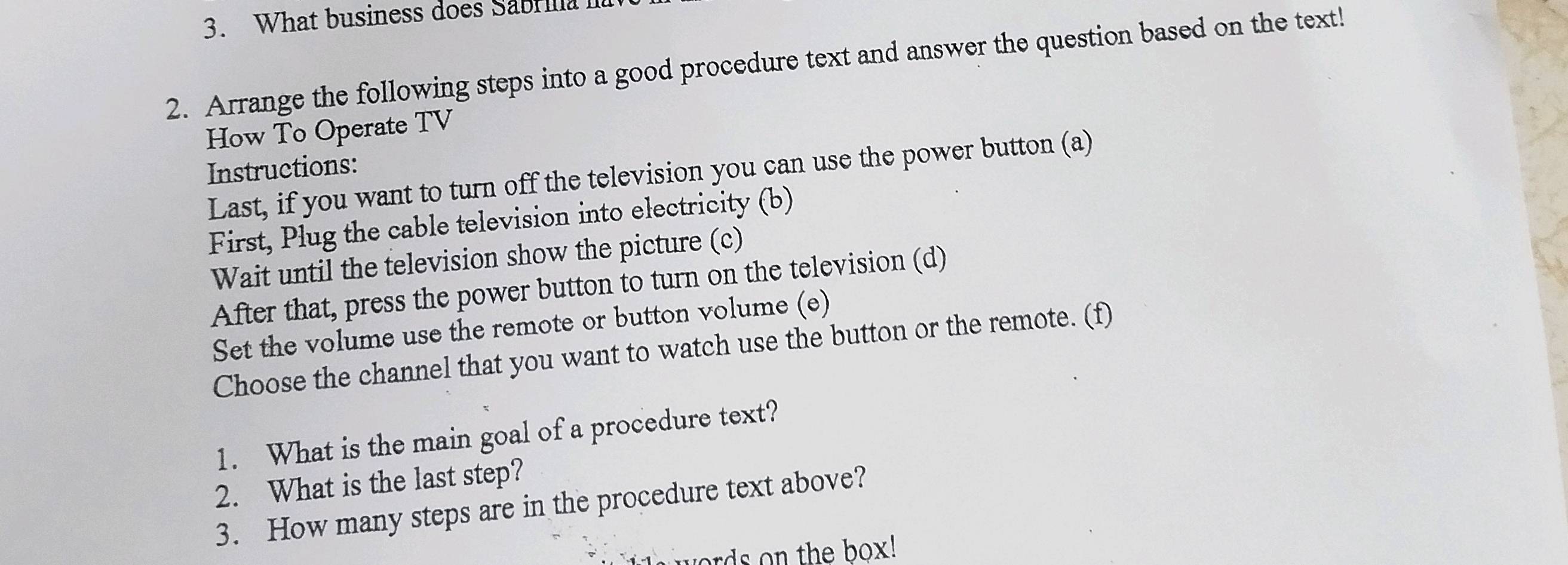 2 Arrange the following steps into a good | StudyX