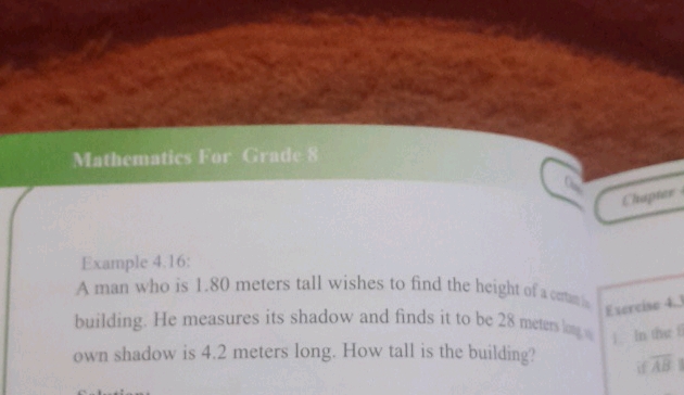 Example 416 A man who is 180 meters tall | StudyX