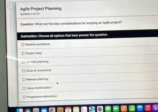 Agile Project PlanningQuestion 2 of | StudyX