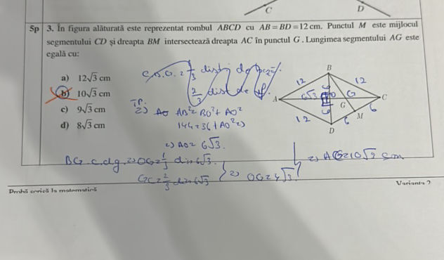 n figura alturat este reprezentat rombul | StudyX
