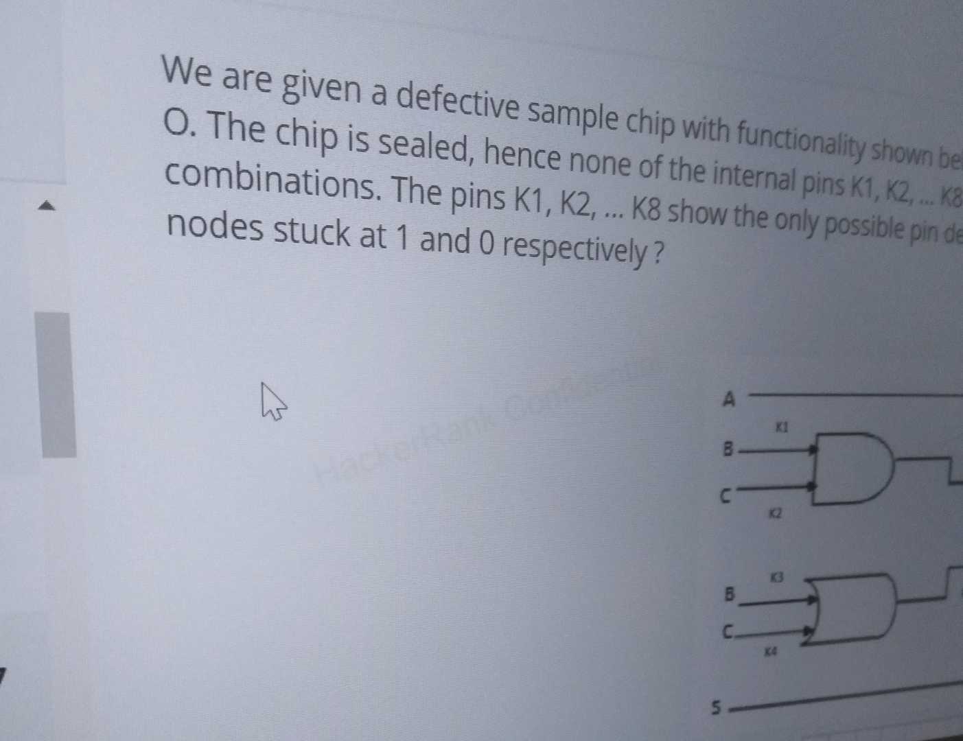 We are given a defective sample chip with | StudyX