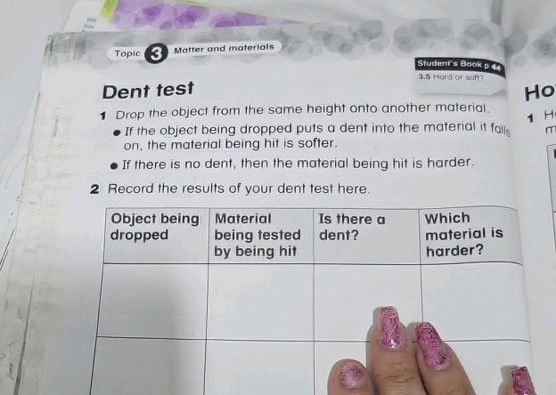 Dent test 1 Drop the object from the same | StudyX