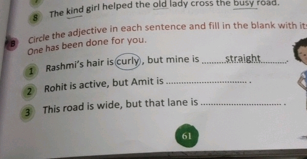 Circle the adjective in each sentence and | StudyX