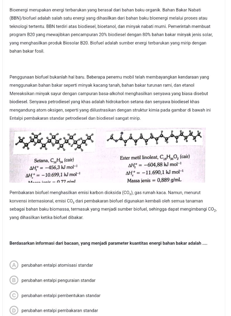 Bioenergi merupakan energi terbarukan yang | StudyX