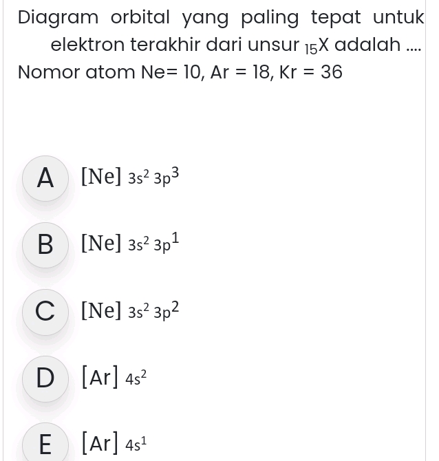 Diagram orbital yang paling tepat untuk | StudyX
