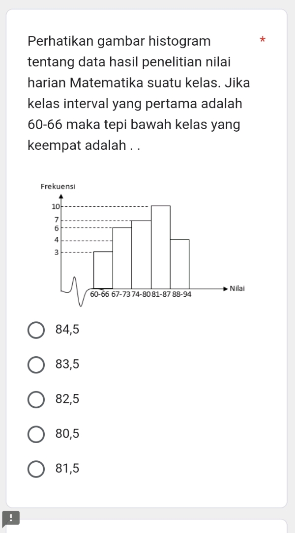 Perhatikan gambar histogram tentang data | StudyX