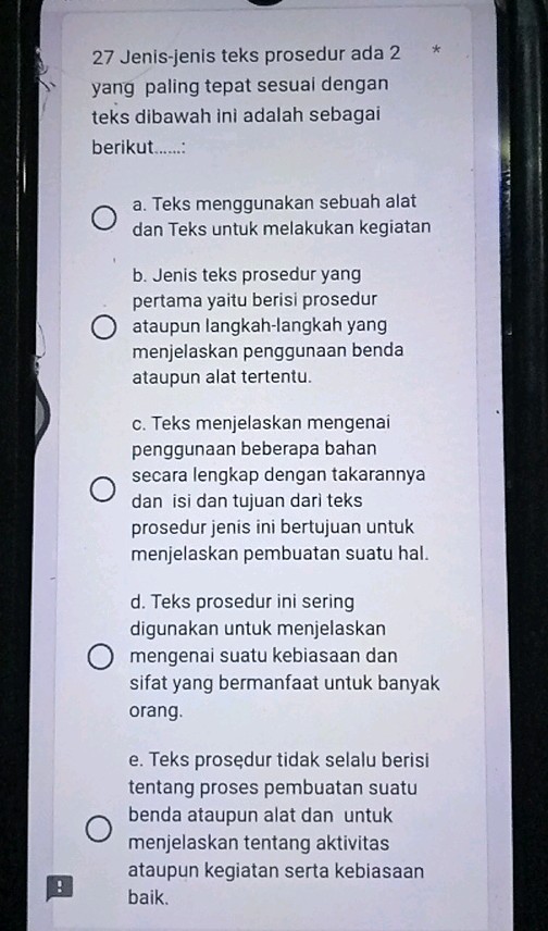 27 Jenis-jenis teks prosedur ada 2 yang | StudyX