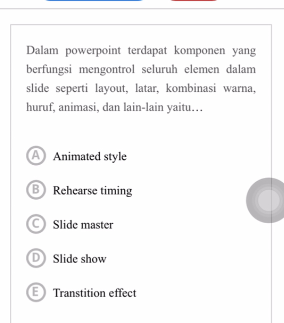 Dalam powerpoint terdapat komponen yang | StudyX