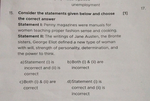 15 Consider the statements given below and | StudyX