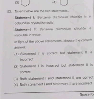 52 Given below are the two statements | StudyX