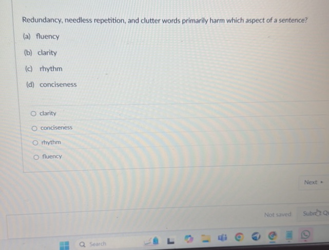 Redundancy needless repetition and clutter | StudyX