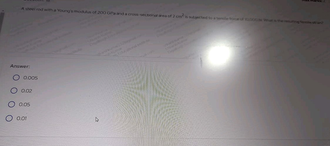 A steel rod with a Youngs modulus of 200 GPa | StudyX